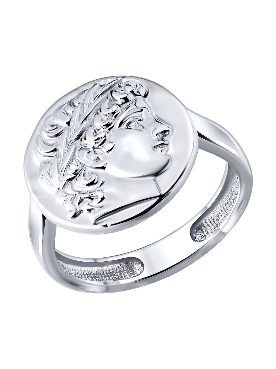 Кольцо, серебро, 925 проба, родирование