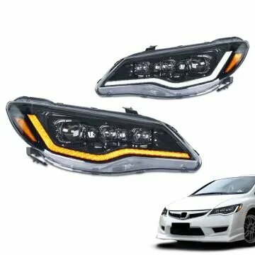 Фара автомобильная, Светодиодная, 2 шт, арт. Honda Civic I