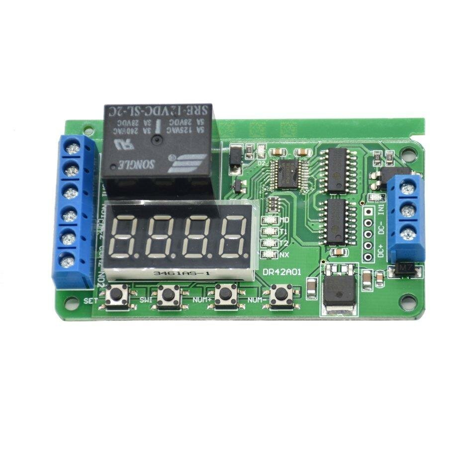 DC 12V DPDT реле циклический таймер модуль полярность аудио переключение двигателя