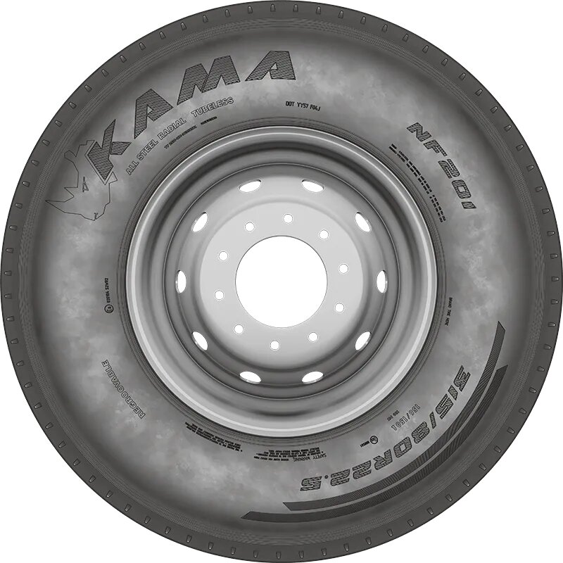 Шина грузовая Кама NF-201 245/70 R19.5 136/134M Рулевая ось цельнометаллическая