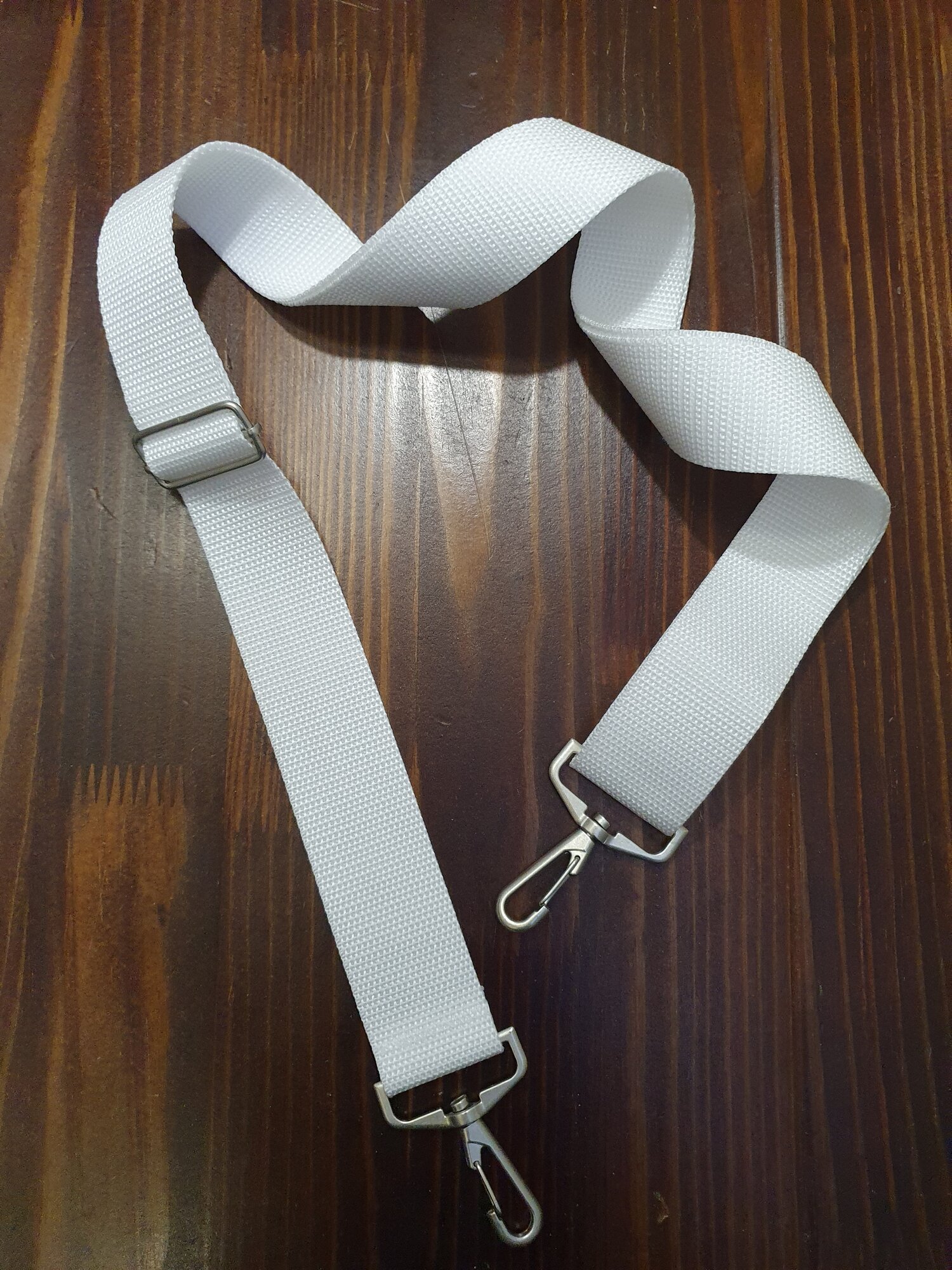 Плечевой ремень для сумки текстильный 3.8 см. на 150 см. белый