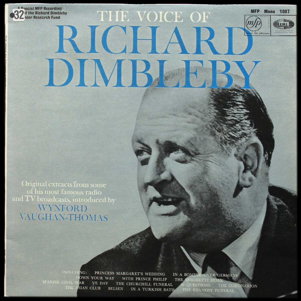 Виниловая пластинка Music For Pleasure Richard Dimbleby – Voice Of Richard Dimbleby (моно)