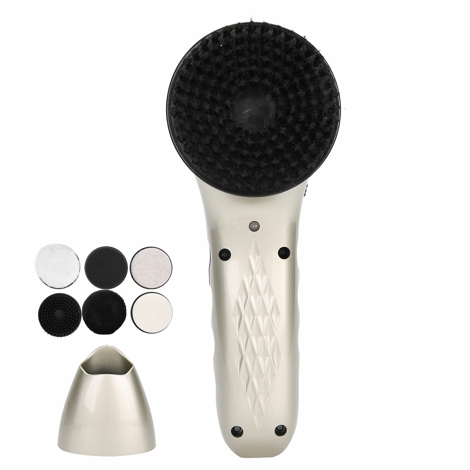 Электрическая полировальная машина для обуви, портативный набор для чистки кожи, литиевая батарея 1200мАч, шесть насадок и крем для обуви