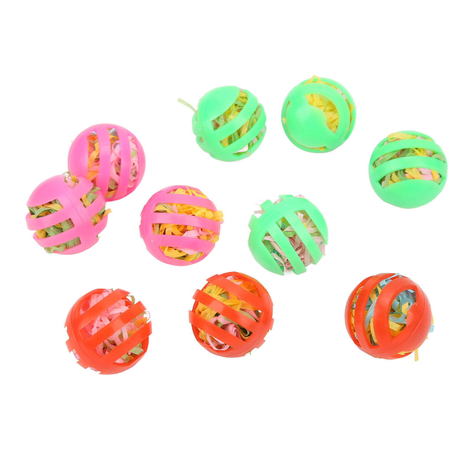 10 игрушек-шариков для птиц, разноцветные полые плюшевые шарики для кормления попугаев с колокольчиком для волнистого попугайчика кореллы