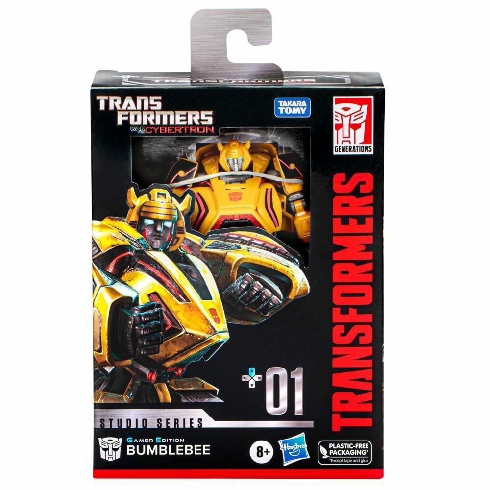 Игрушка Hasbro Трансформеры студийной серии Deluxe WFC01 Gamer Edition Трансформирующая фигурка Бамблби (4,5 дюйма) F7235 -kpa