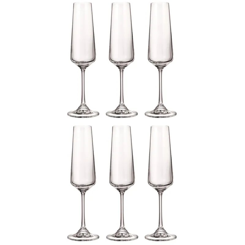 Бокал для шамп CORVUS, 160 мл (набор 6шт)арт. 91L/1SC69/0/00000/160-664 Crystal Bohemia 1911886