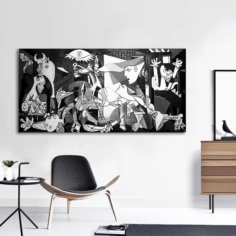 Герника/ пабло пикассо, Репродукция картины на холсте ,40х80 см.