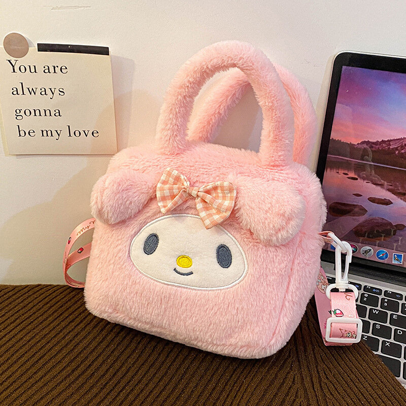 Милый рюкзак My Melody Girls, короткий, плюшевый рюкзак
