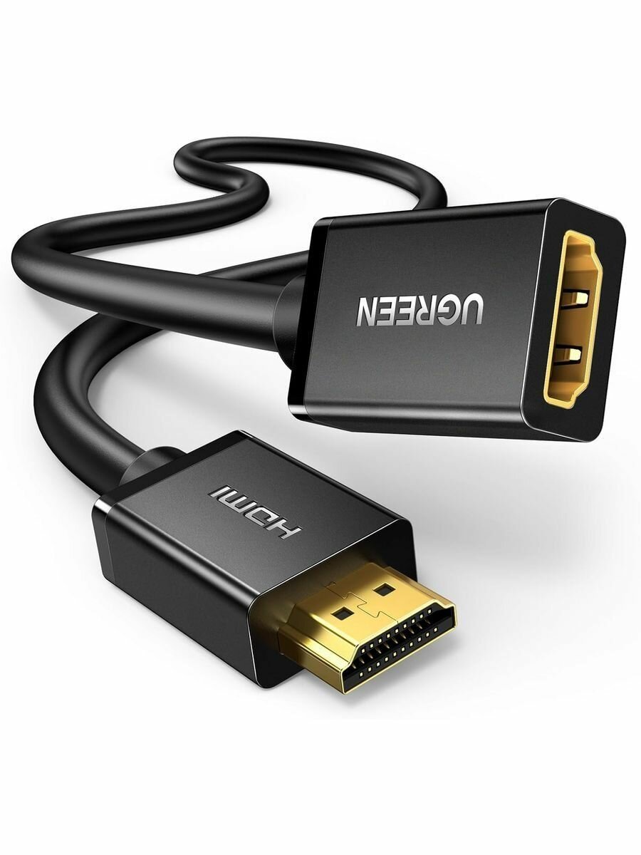 Кабель UGREEN HD107 (10140) HDMI 4K Male to Female Cable. Длина: 0,5м. Цвет: черный