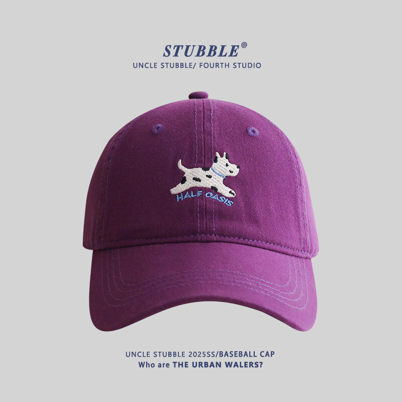 Оригинальный дизайн бейсбольной кепки в виде щенка для мужчин и женщин Корейская милая вышитая мягкая кепка в стиле ретро ковбойская шляпа от солнца