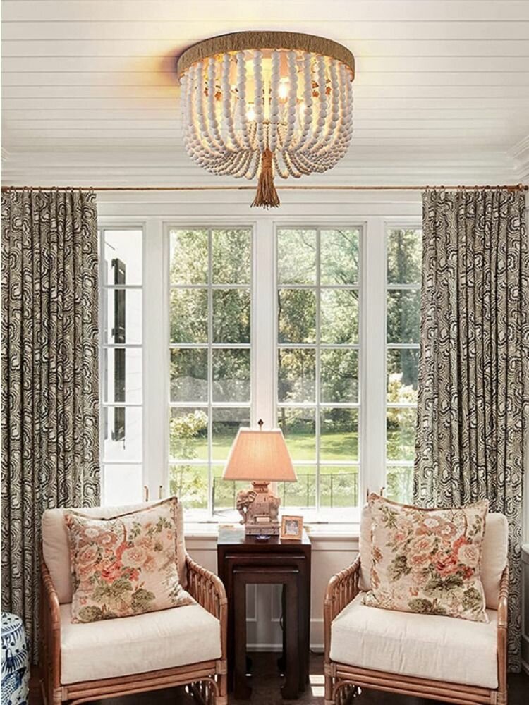 Люстра из бусин в стиле бохо