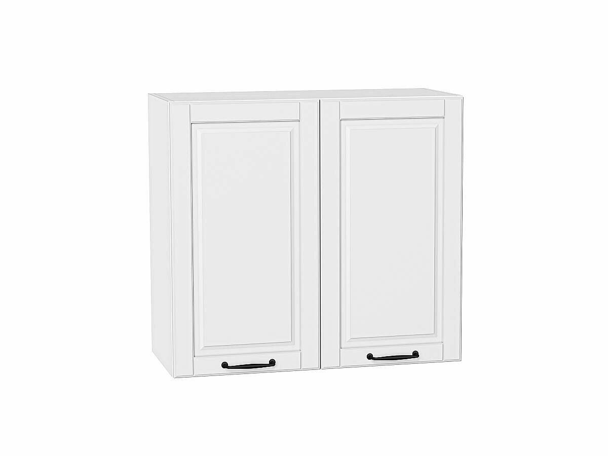 Шкаф верхний с 2-мя дверцами Дублин, цвет фасада Special White, цвет каркаса Белый, 716*800*318 мм