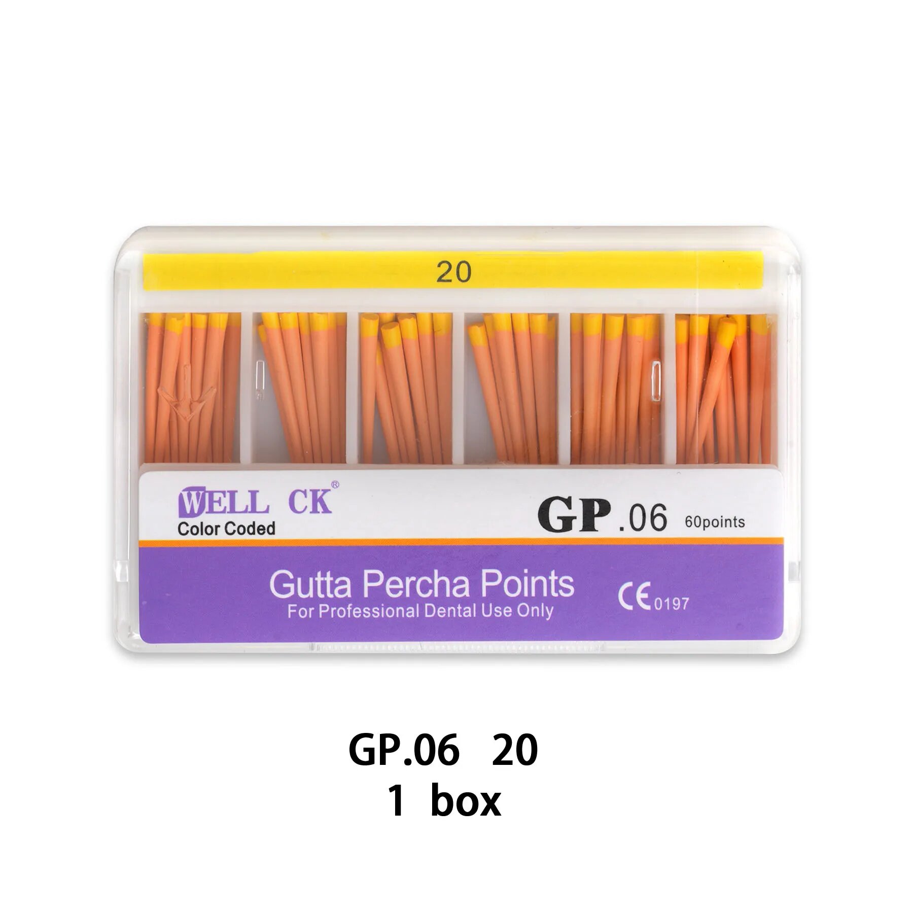 Gutta Percha Points GP.06, 20 шт, Цвет: GP 06