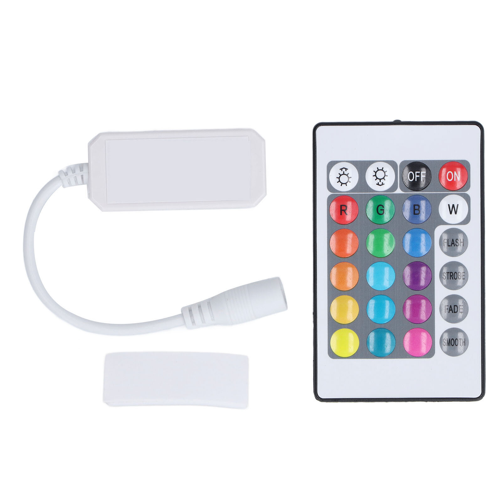 LED Remote Controller 24 Keys Smart 4pin 2.4G RGB IR Wireless with Connector Sticker for Android OS X