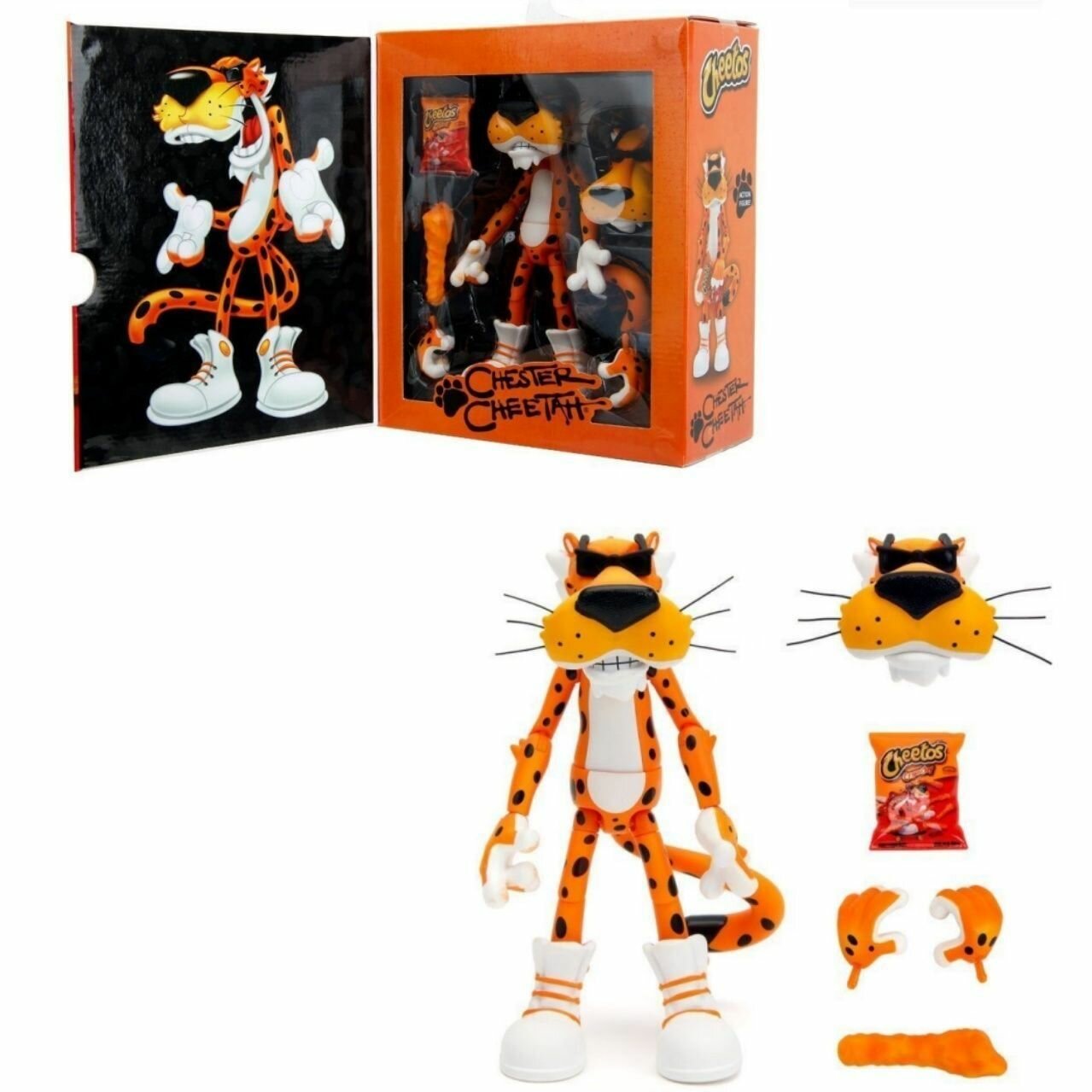 Игрушки JADA TOYS фигурки Гепард Снэкс Честер Самец леопарда высотой 6 дюймов (152 мм) Подвижная кукла