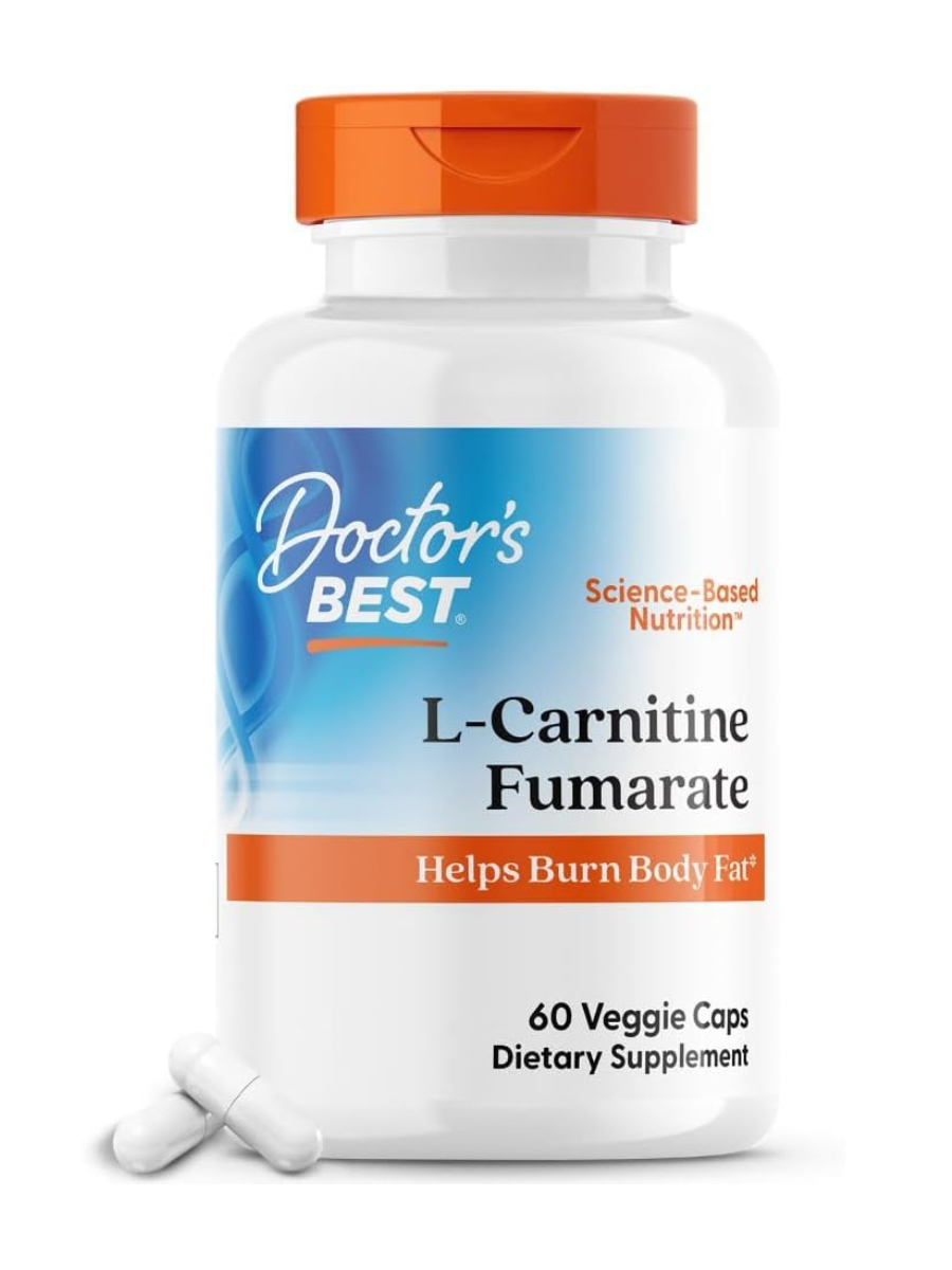 Doctor's Best, L-карнитин фумарат с карнитинами Biosint, 855 мг, 60 капсул