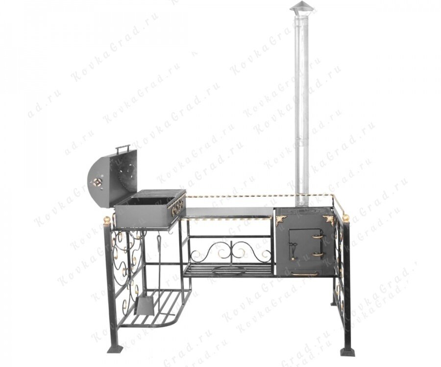 Мангал "Калибр BBQ" с печкой