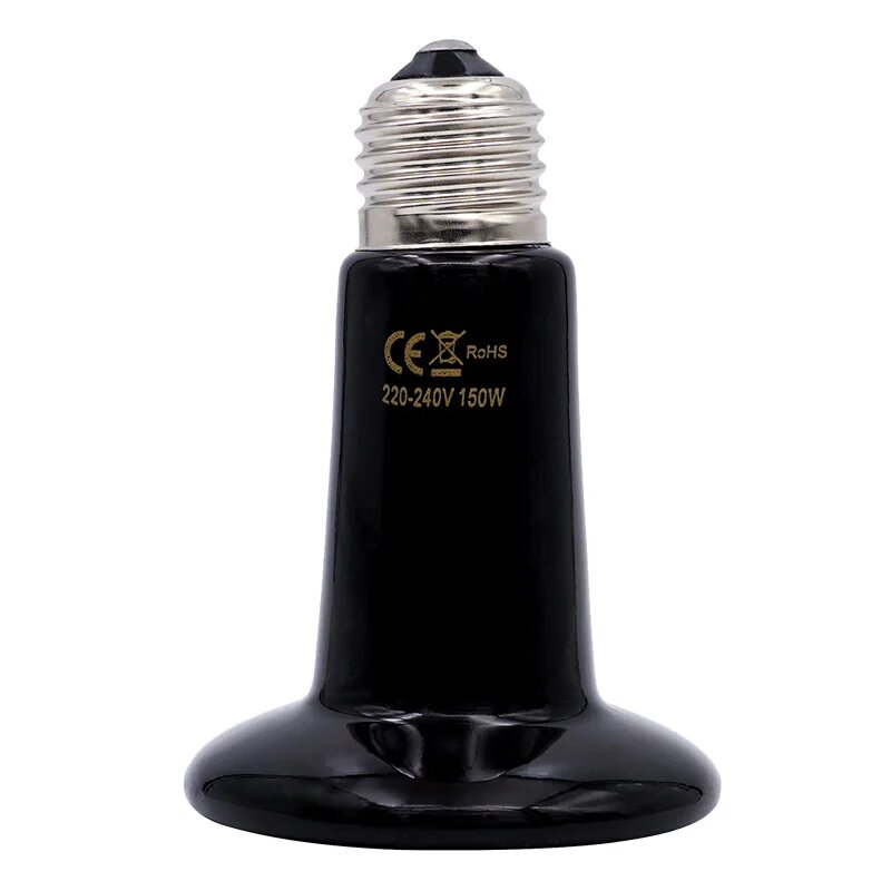Нагревательная лампа JIECARE 150W, черная, 75mm