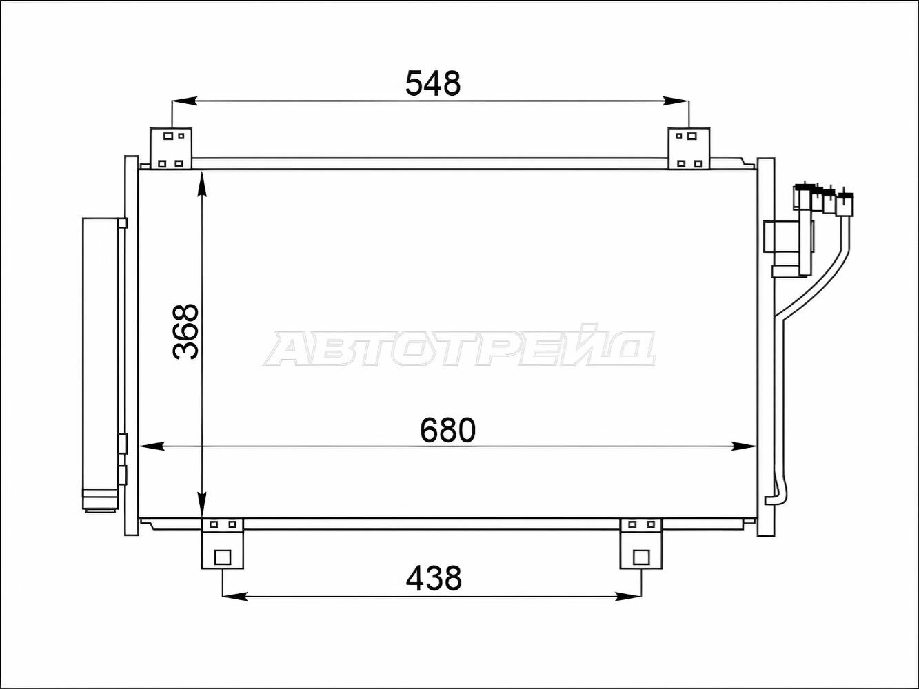 Радиатор кондиционера для Мазда 3, 6 арт ST470019 SAT