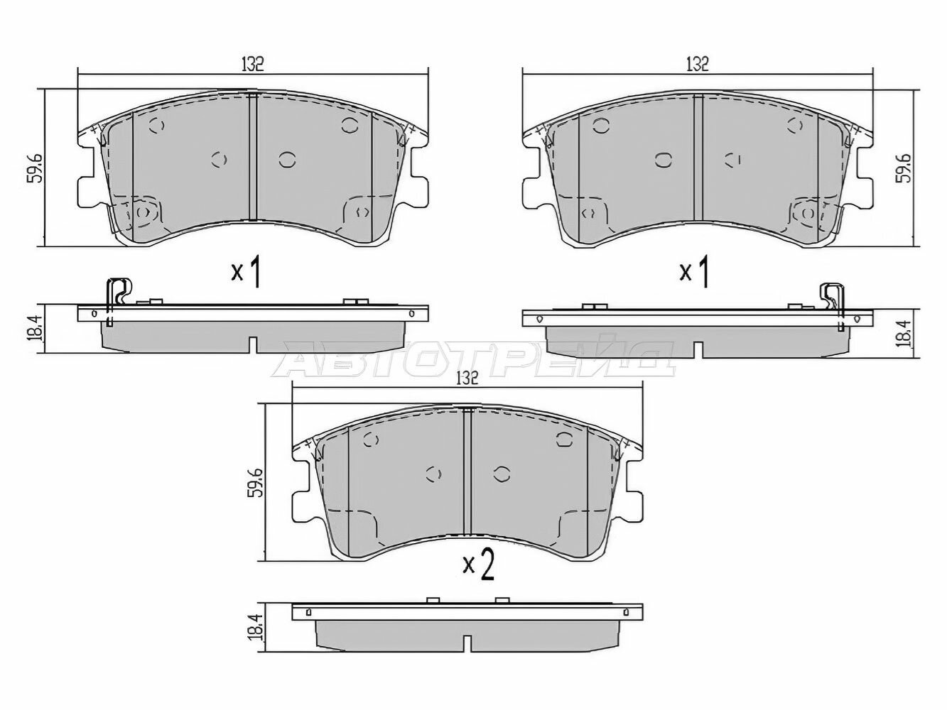 Тормозные колодки передние для Мазда 6 арт STG2YS3328Z SAT