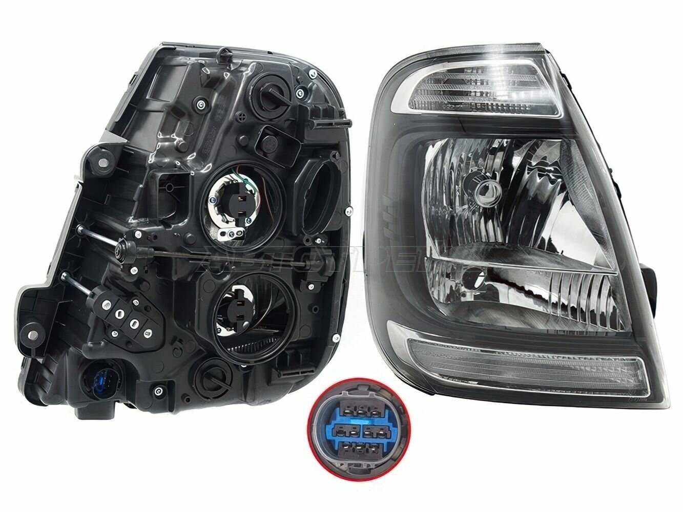 Фара правая, черная для КИА Бонго арт ST2231168R SAT