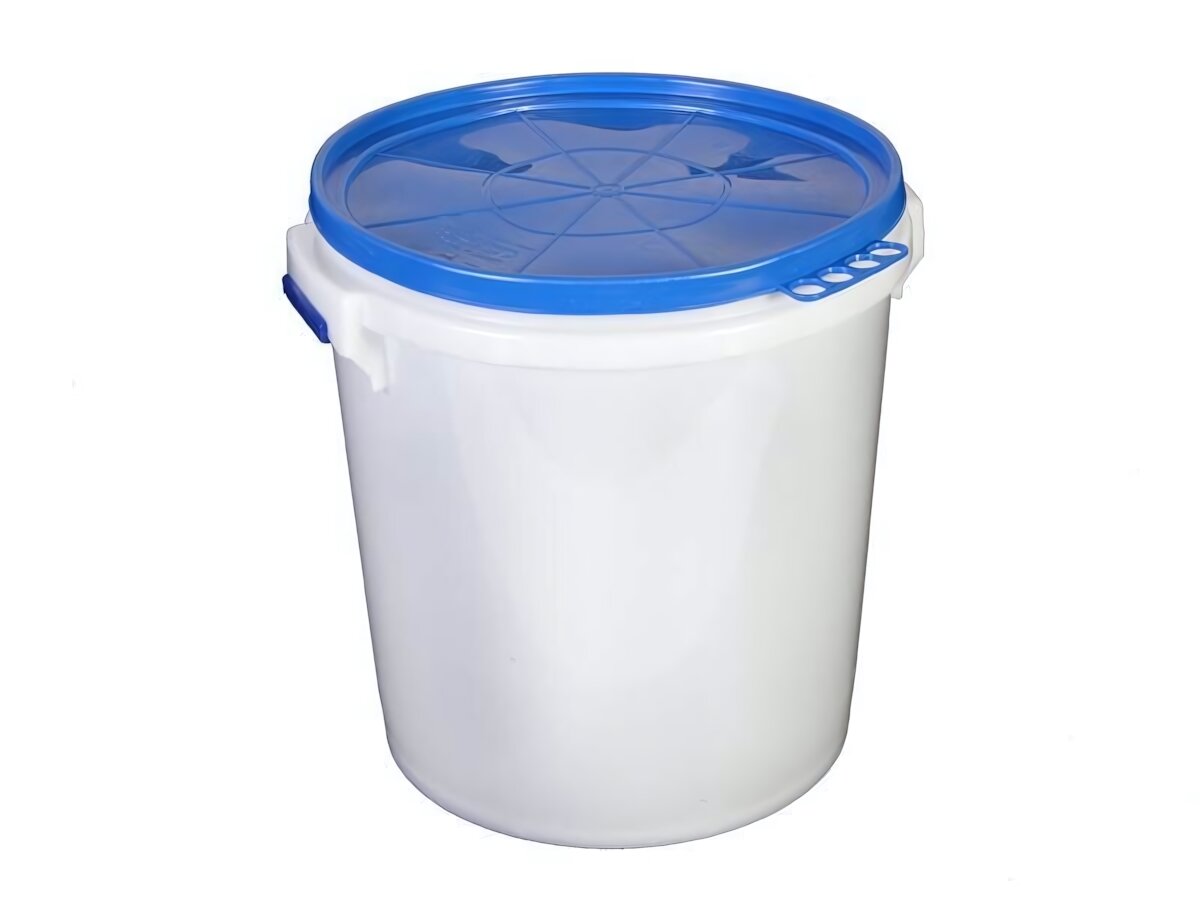 Бак 32л пищевой с герметичной крышкой, круглая емкость для хранения