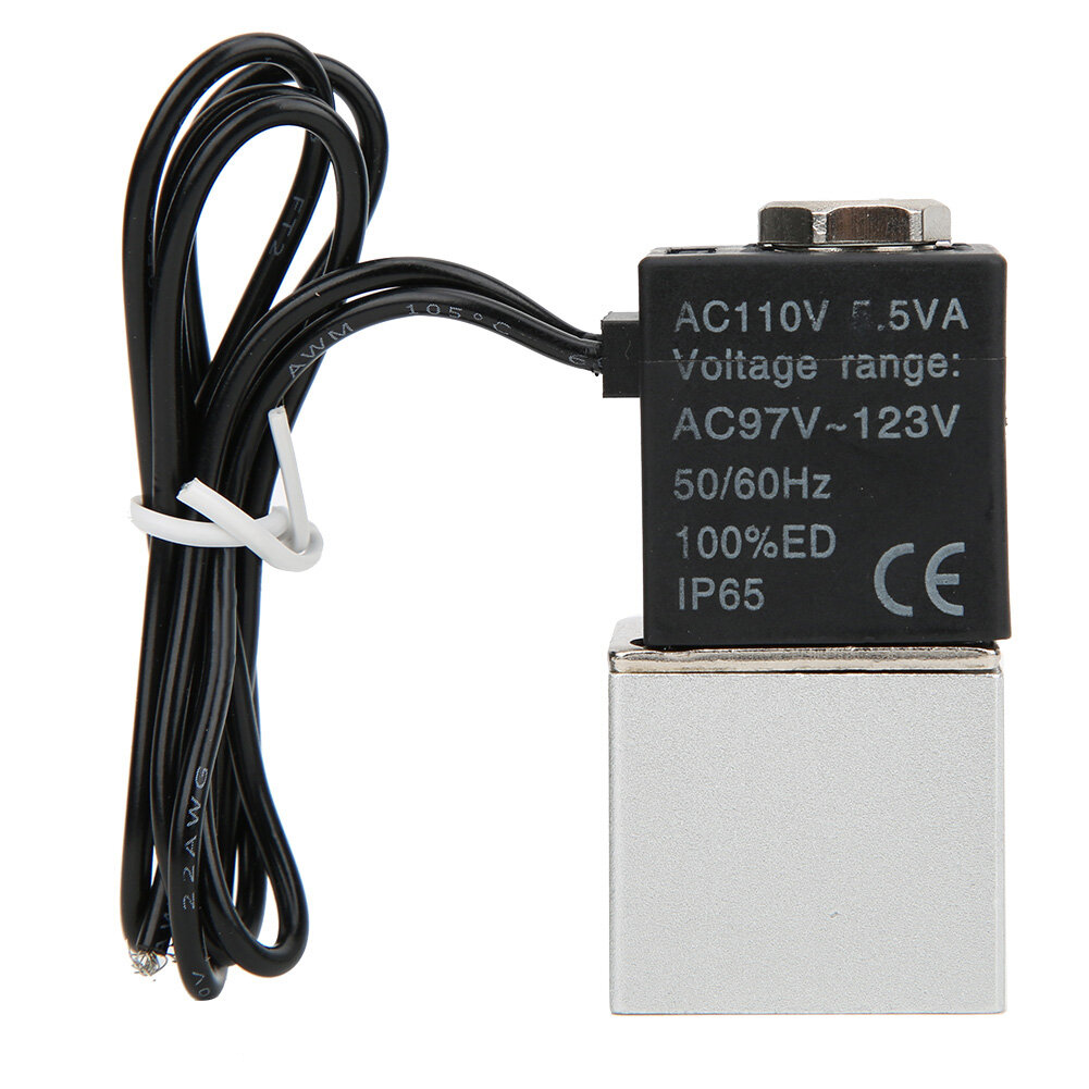 Электромагнитный клапан быстрого реагирования Вода Воздух Масло 2-позиционный 2-ходовой клапан из алюминиевого сплава DC110VG1/4 дюйма