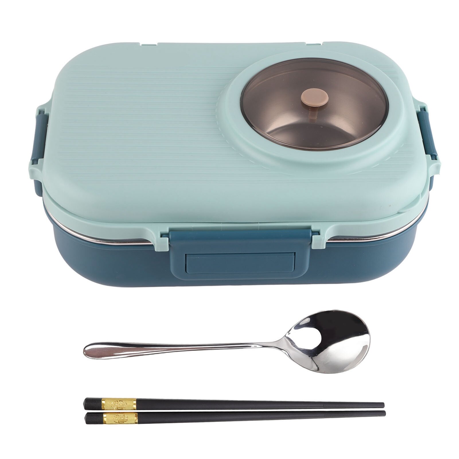 Тепловая ланч -коробка 1100 мл двойной сетки 3 сетка.