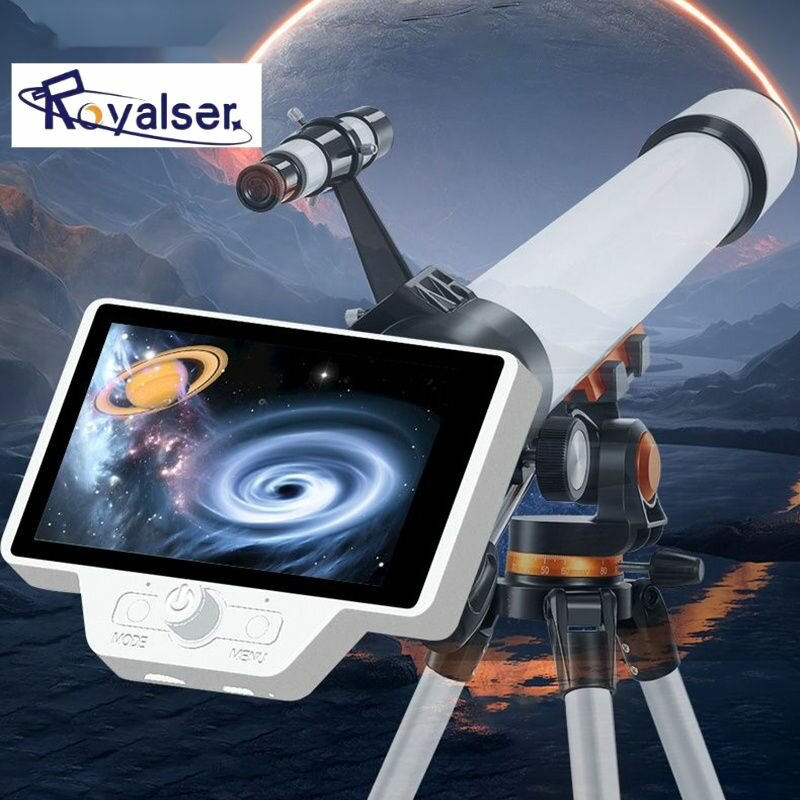 Астрономический телескоп 100000x/Бренд Royalser/с электронным окуляром высокой четкости/автоматический поиск звезд/очень большая диафрагма 115 мм