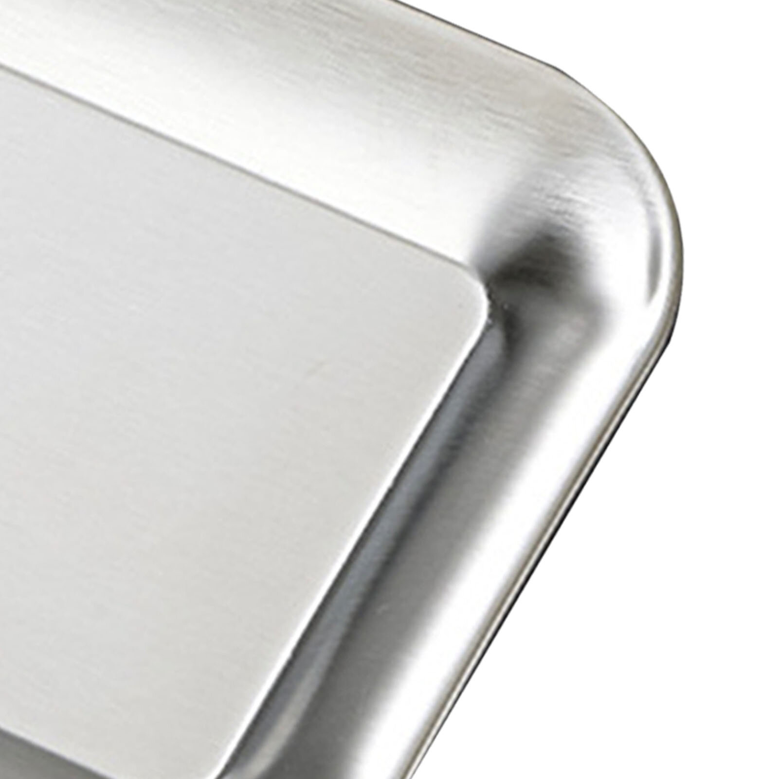 Сервировочное блюдо, квадратный поднос из нержавеющей стали, тарелка для барбекю, серебряный цвет для дома S