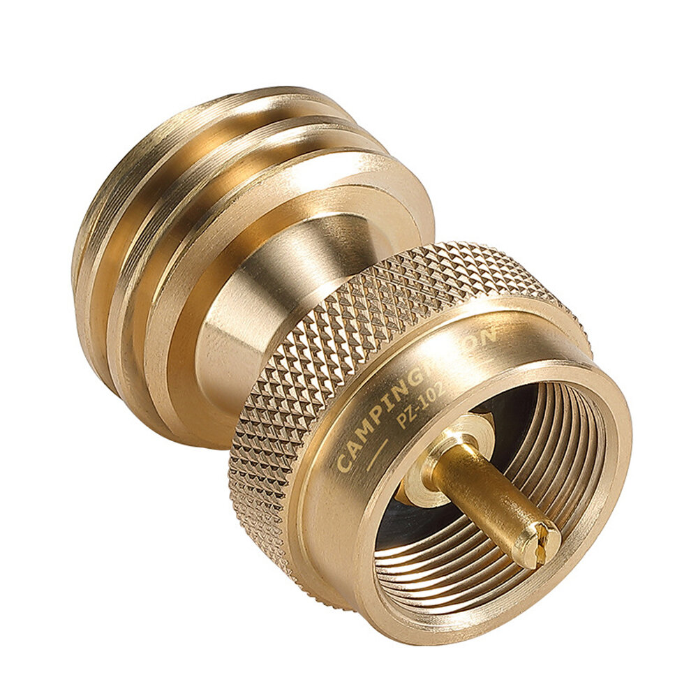 Адаптер для газового котла QCC к баллону с пропаном, аксессуар для плиток для и отдыха на открытом воздухе, медный соединитель для газового котла QCC, преобразователь баллона с пропаном, цвет: золотистый, материал: медь+резинка, размер изделия: