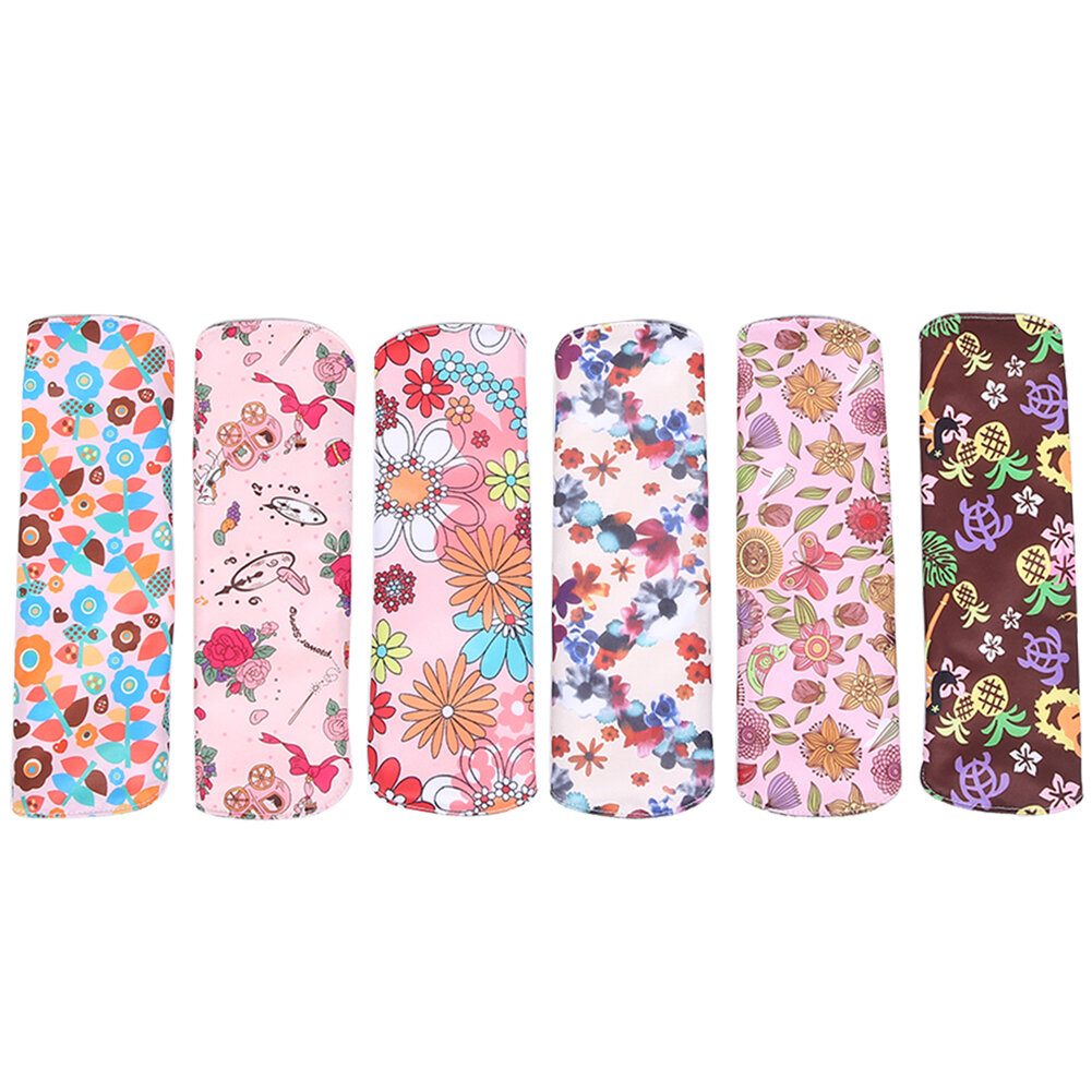 Менструальные прокладки с бамбуковым углем, многоразовые, гигиенические прокладки для женщин, упаковка 6 шт, средние, 18 x 25 см, впитывающие тканевые прокладки для ухода за менструацией