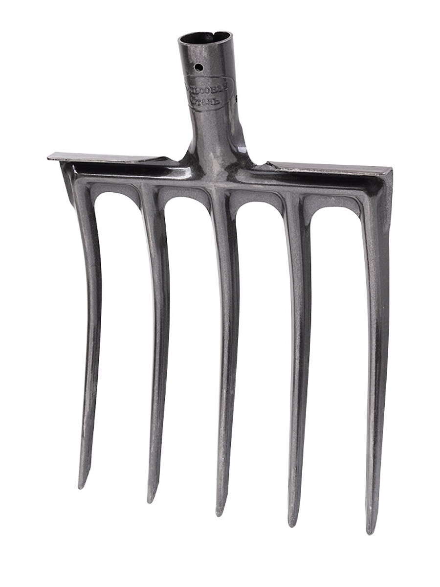 Вилы Park копальные F2 усиленные с упором для ноги, 5-ти зубые, рельсовая сталь