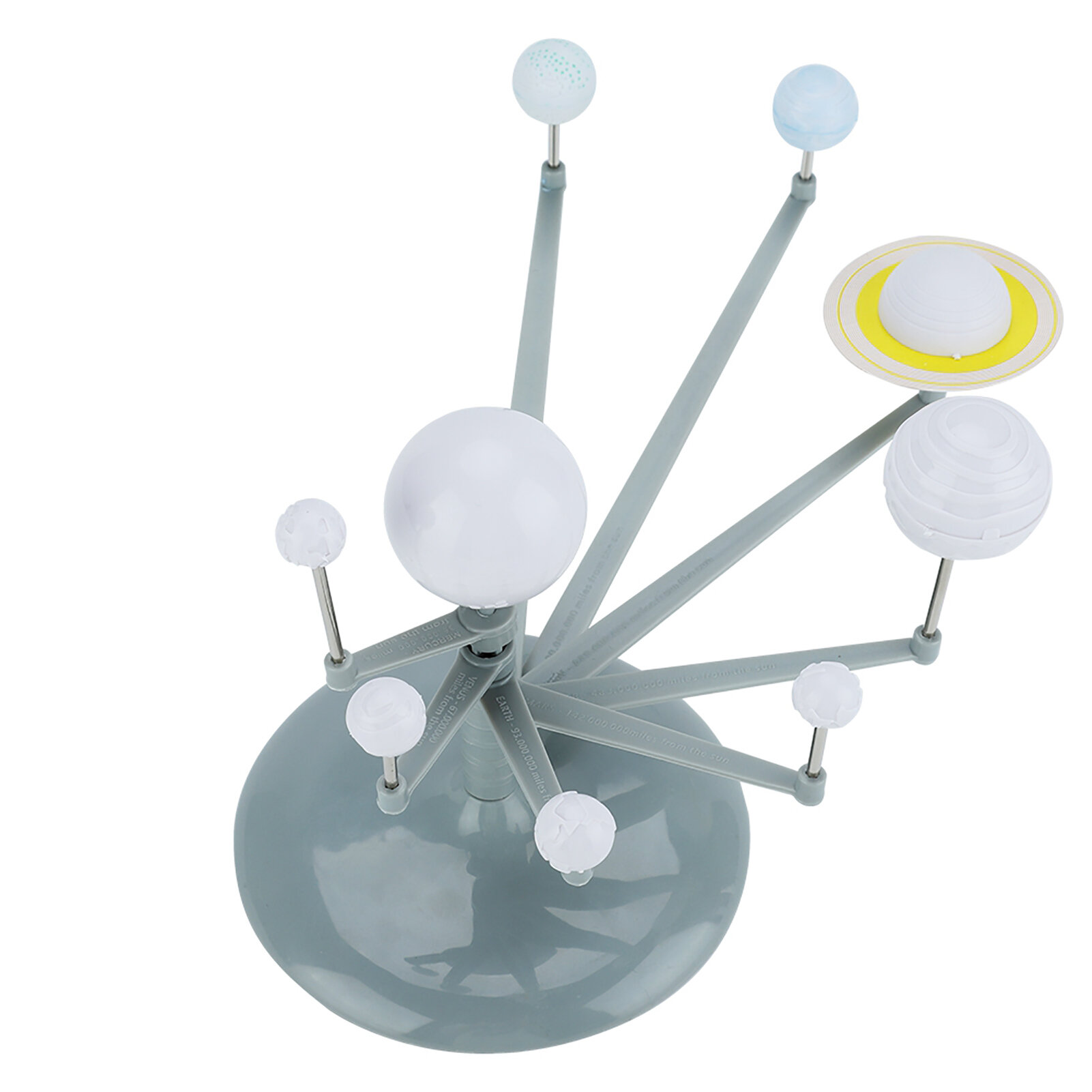 DIY Ассемблерная Научно-Экспериментальная Игра Астрономическая Светящаяся Шар, Модель Солнечной Системы 9 Планет, Материал Пластик, Размер Упаковки 21.5x18.2x6.5cm, В комплект входят 1 Кисть, 9 Моделей Планет, 7 Флаконов Краски, 1 Основная Пластина, 8