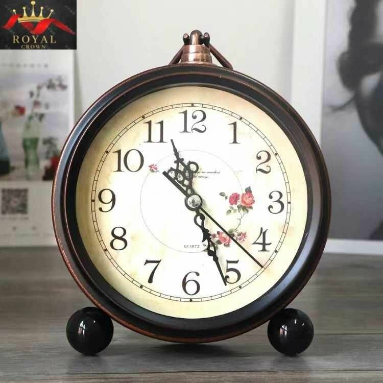 Винтажные настольные будильники диаметром 5,25 дюйма с подсветкой и бесшумным механизмом