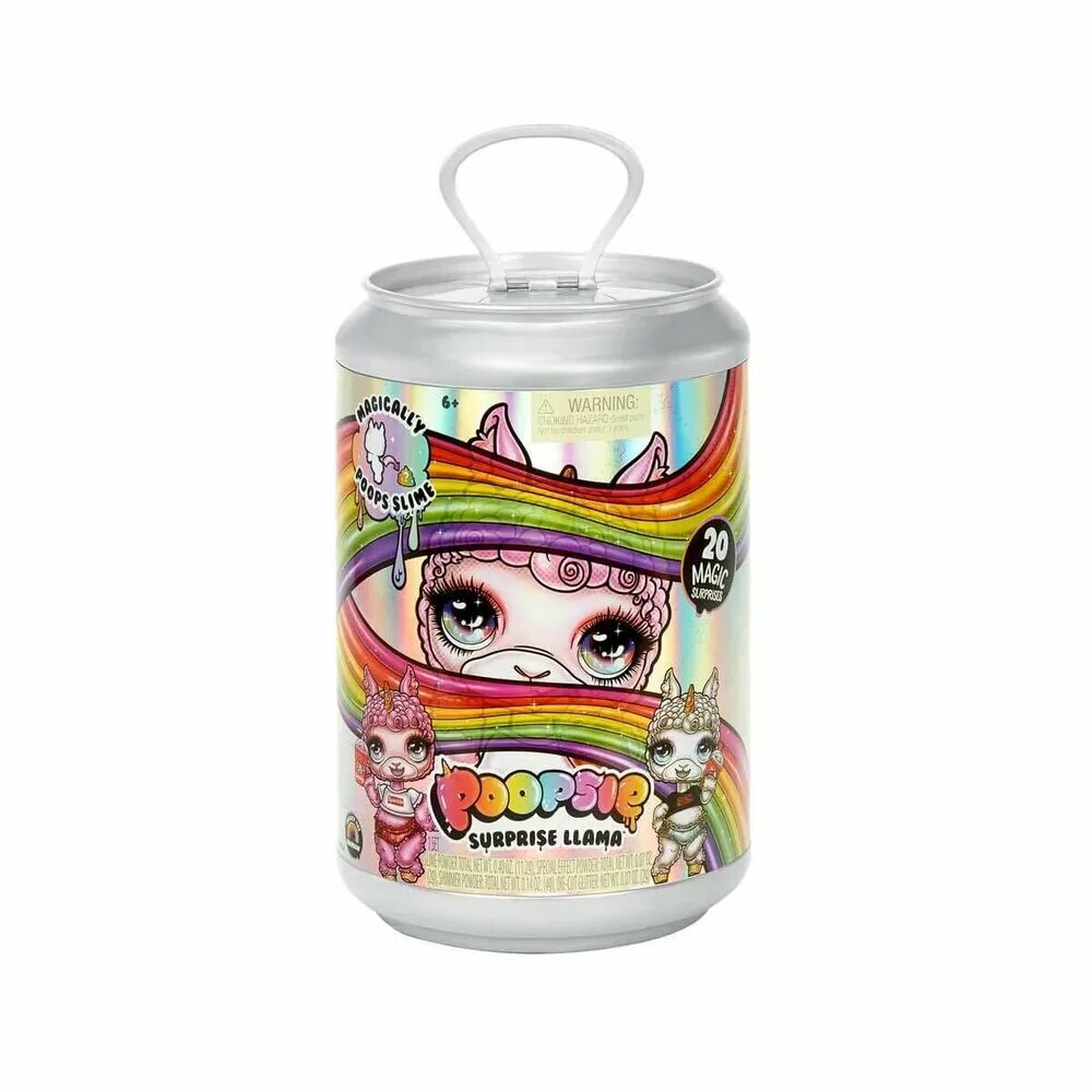 MGA Poopsie Surprise Llama Toy / Детская слепая коробка Soda Can Toys, с милой минифигуркой ламы и слизью Slime Slime, для детей от 6 летВ комплекте 20 сюрпризов