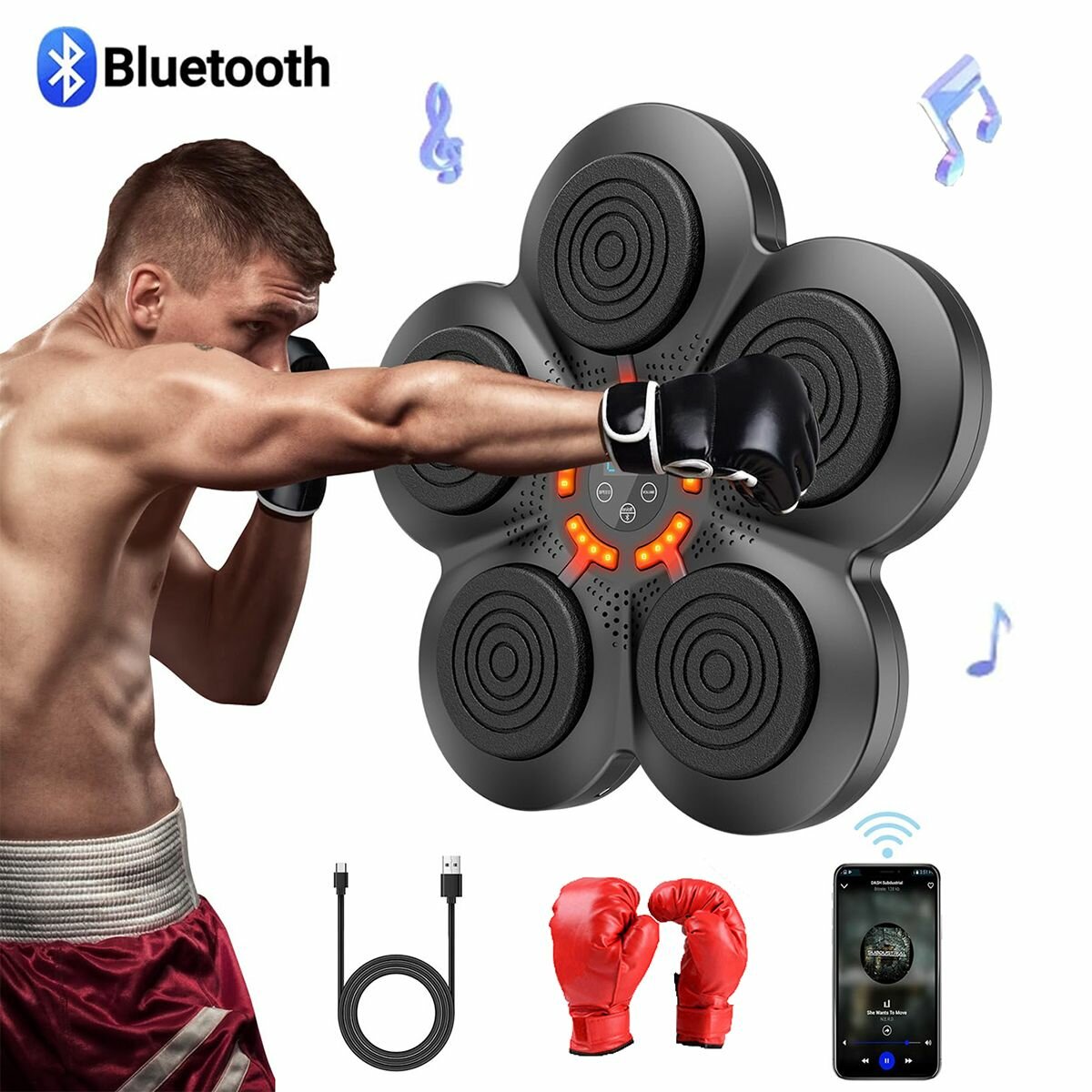 Music boxing machine, музыкальная бокс машина, Можно подключить к Bluetooth для воспроизведения музыки