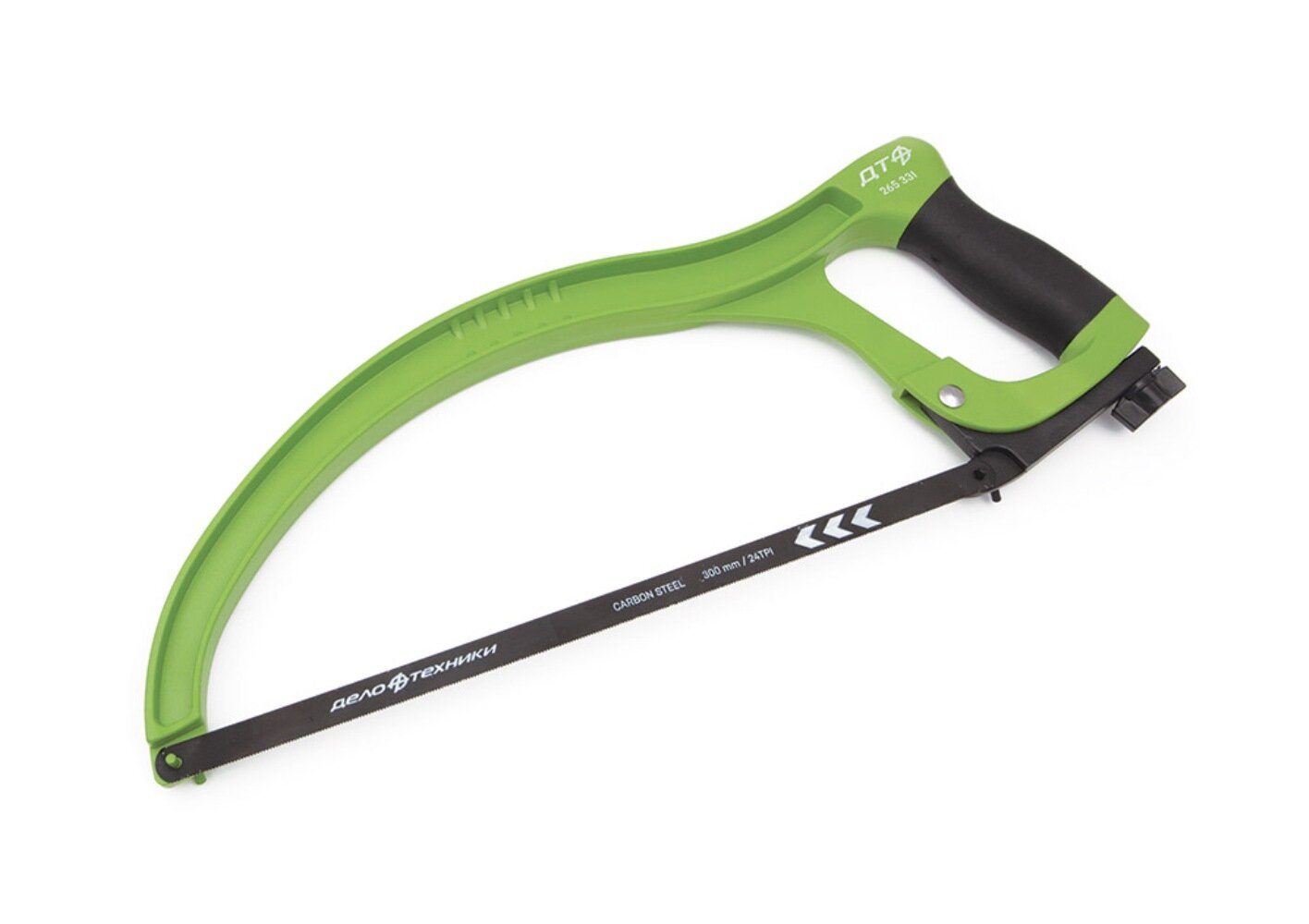 Ножовка Дело Техники по металлу цельноалюминиевая с обрезиненной рукоятью 300мм, 265331