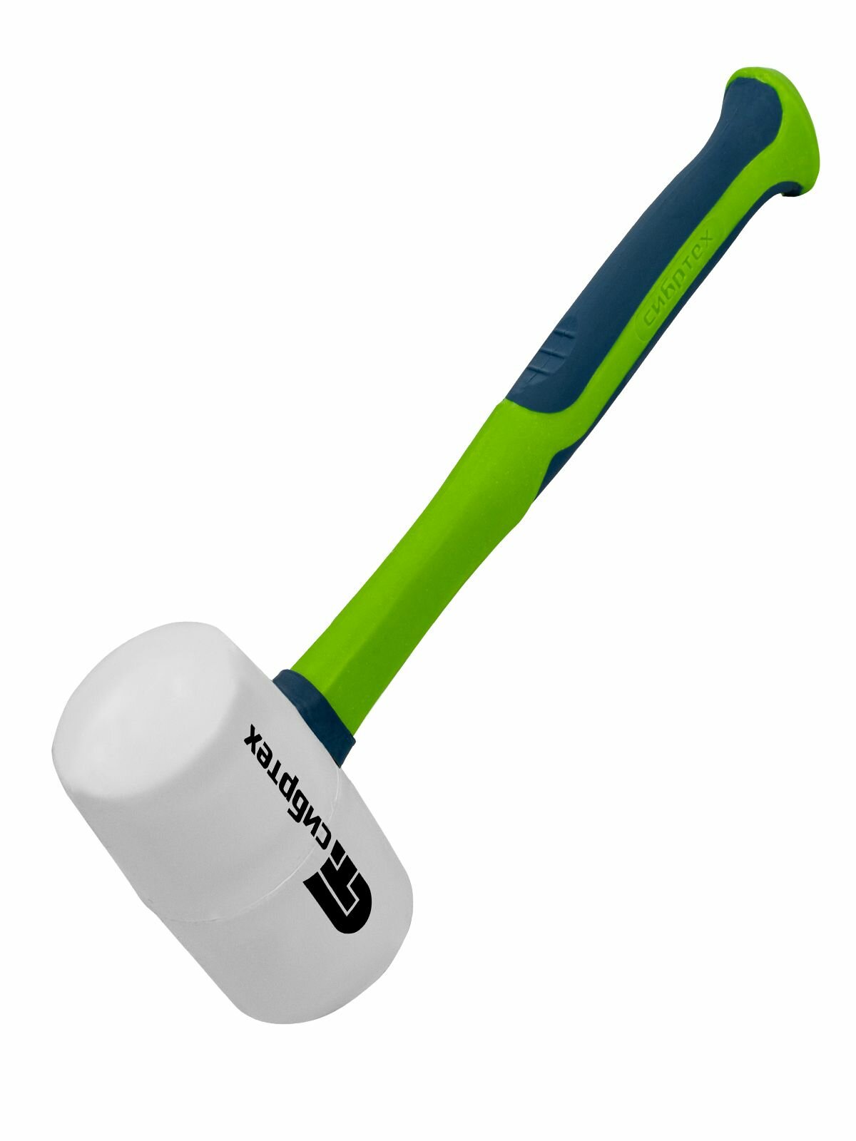 Киянка резиновая, 680 г, белая резина, фибергласовая рукоятка