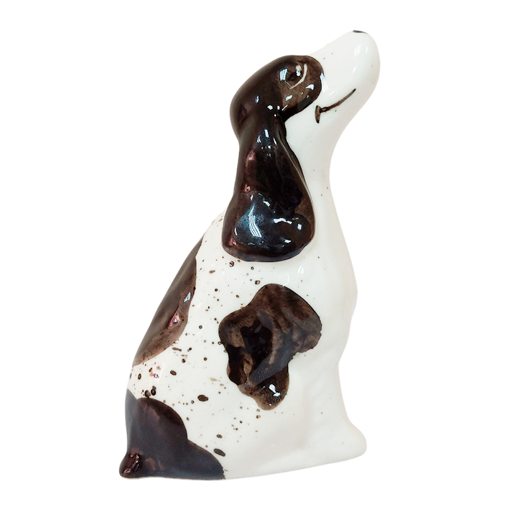 Фарфоровая фигурка "Русский Спаниель", окрас бело-чёрный