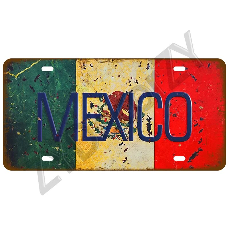 Флаг страны Оловянная табличка Франция Испания Германия жестяная пластина для стен дома ресторана Крафт Бар Декор металлический знак мексика сша