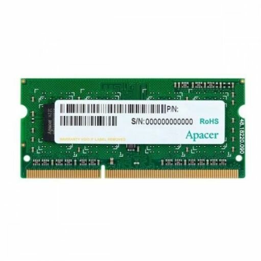 Оперативная память Apacer (AS08GFA60CATBGJ) SO-DIMM DDR3L 8 ГБ - 1 шт, 1600 МГц