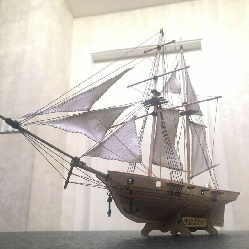 Деревянная лодка Длина 400 мм Ширина 150 мм Высота 300 мм