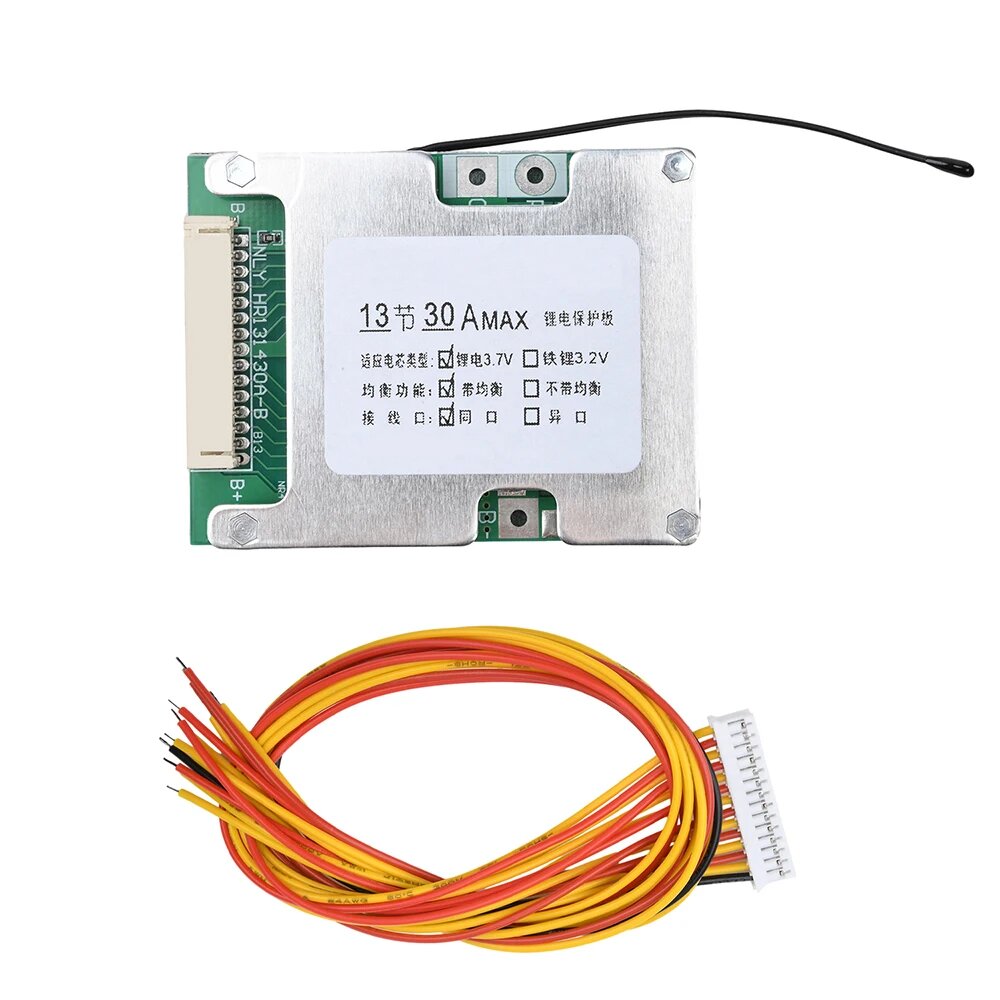 BMS 13S 48V 30A 18650 плата защиты аккумулятора diymore