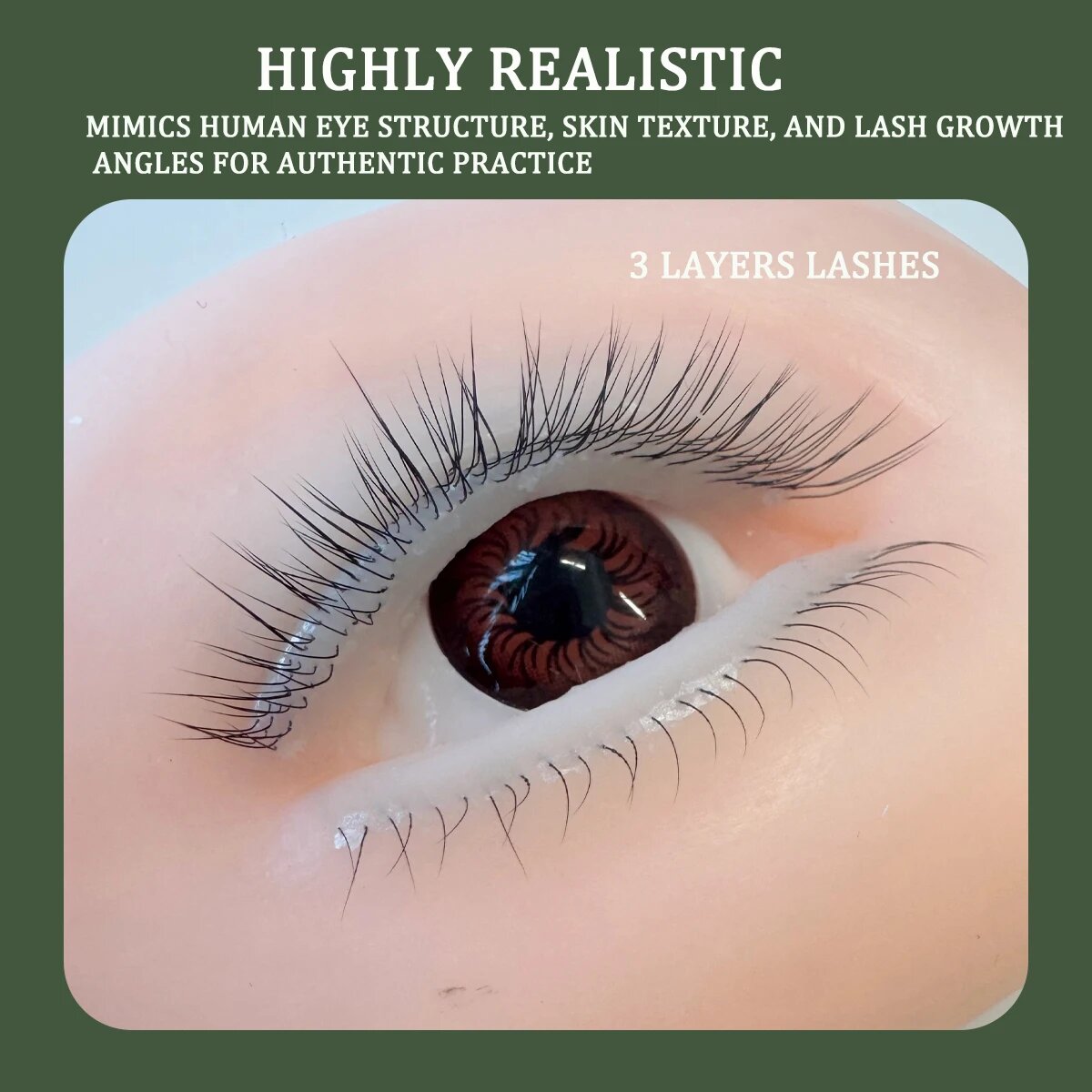 3D манекен для накладных ресниц VETERAN TECH 3 Layers Left eye