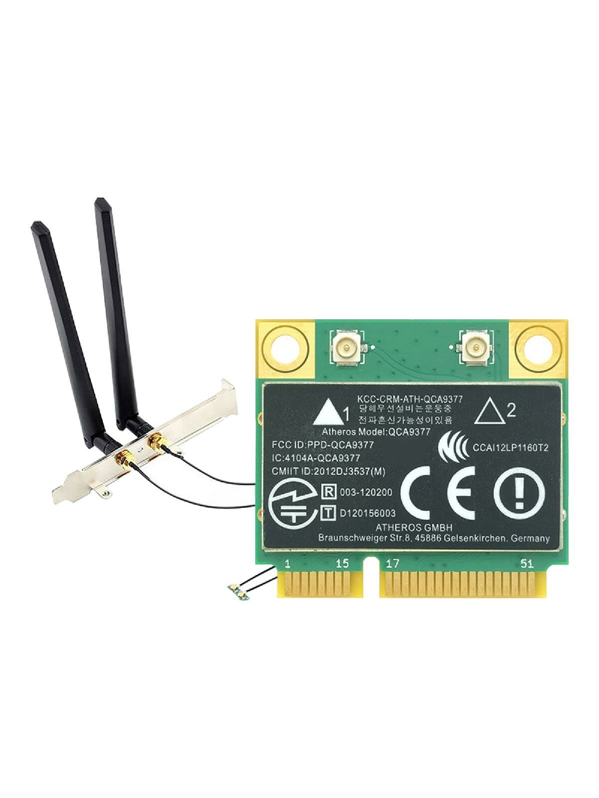 QCA9377 Mini PCIe Wireless Networking Card 2.4Ghz/5Ghz 600Mbps Speed BT4.2 802.11AC WIFI Adapter Module