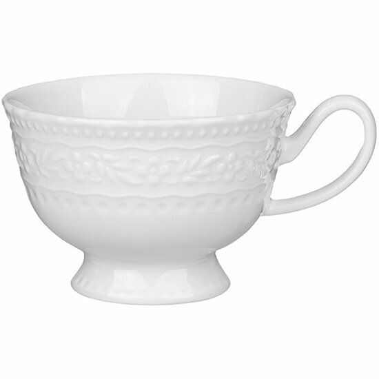 Чашка чайная Kunstwerk «Эйфория» 220 мл, фарфор, 220 мл, белый (03131367)