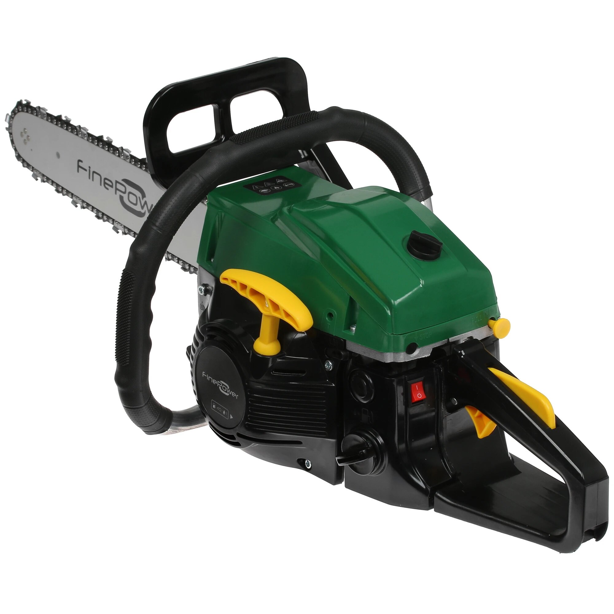 Бензопила FinePower CSP5018, плавный пуск, антивибрационная рукоятка