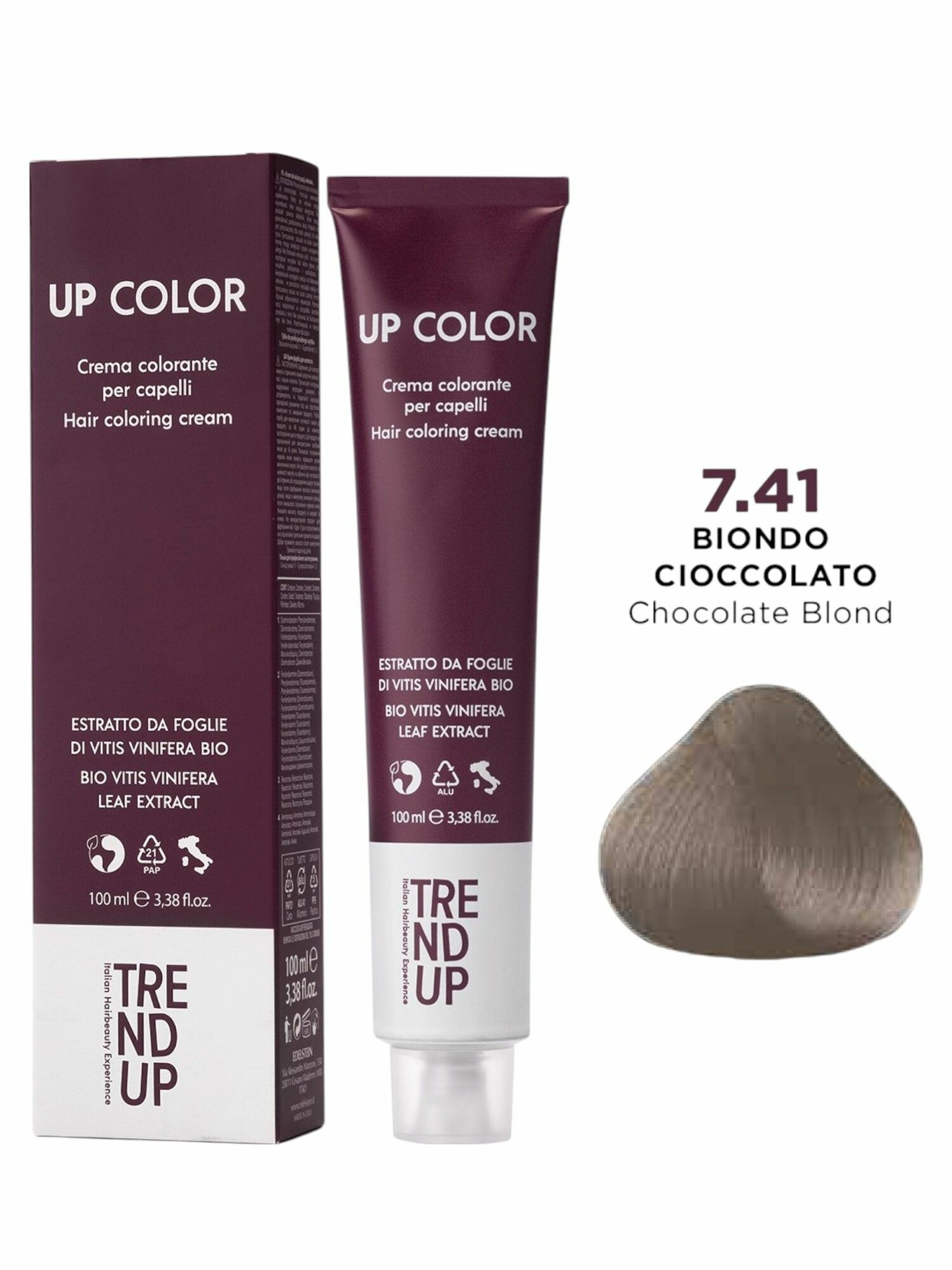 Краска для волос, 7.41 Средний блондин медно-пепельный, Профессиональная, TREND UP UP COLOR, 100 мл