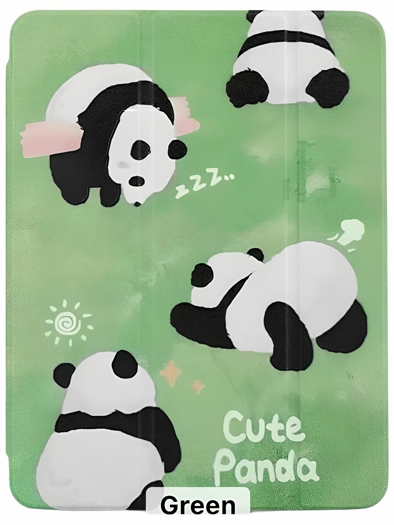 Чехол на Honor Pad X8a / Хонор Пад Х8а, 11 дюйма, 2024 года, милая панда (с отсеком для стилуса)